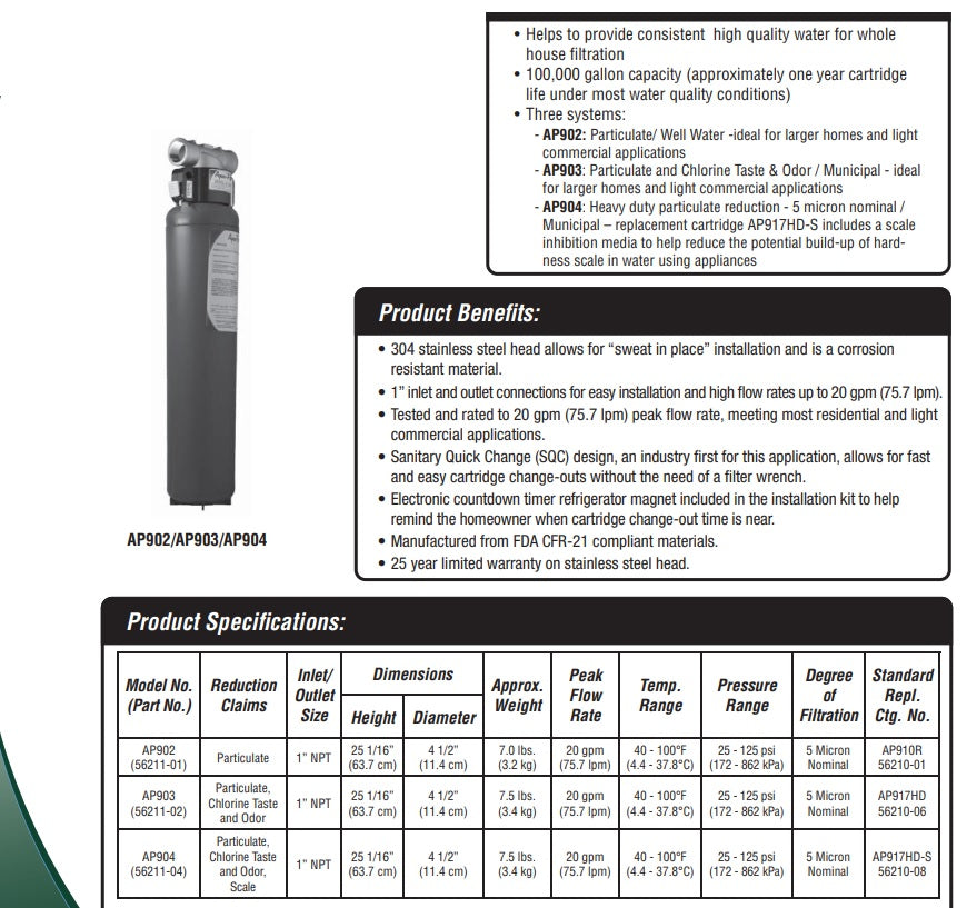 3M AP904 Whole House Water Filter System (5621104) – Cool Products ...