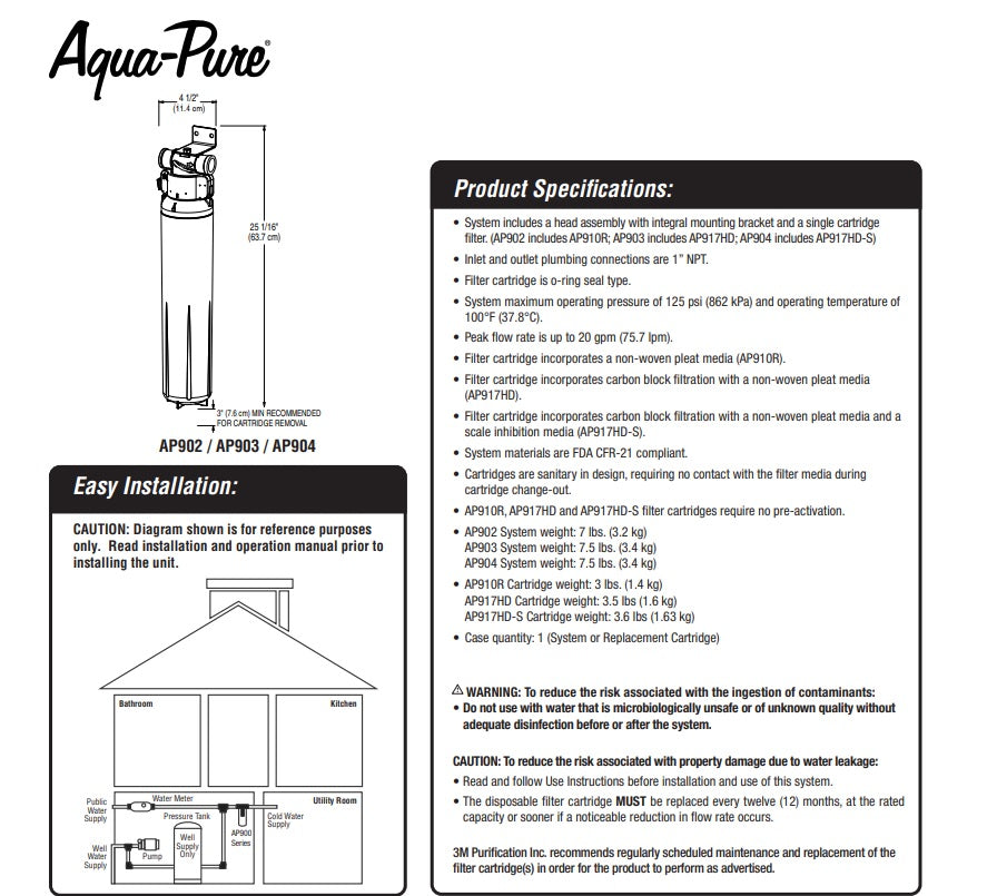 3M AP904 Whole House Replacement Water Filter Cartridge – Cool Products ...